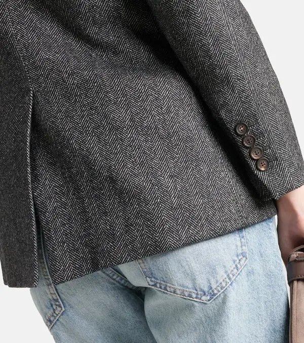 Brunello Cucinelli Wool-blend Blazer - Grey
