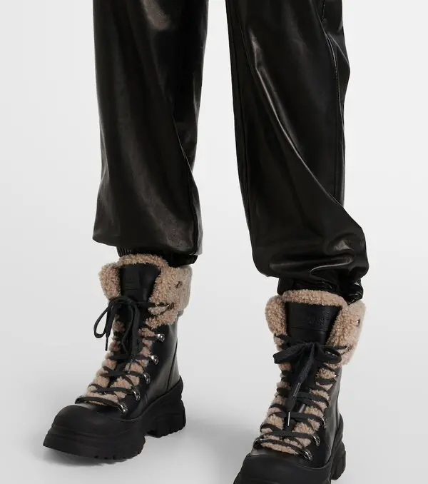 Brunello Cucinelli Leather Drawstring Pants