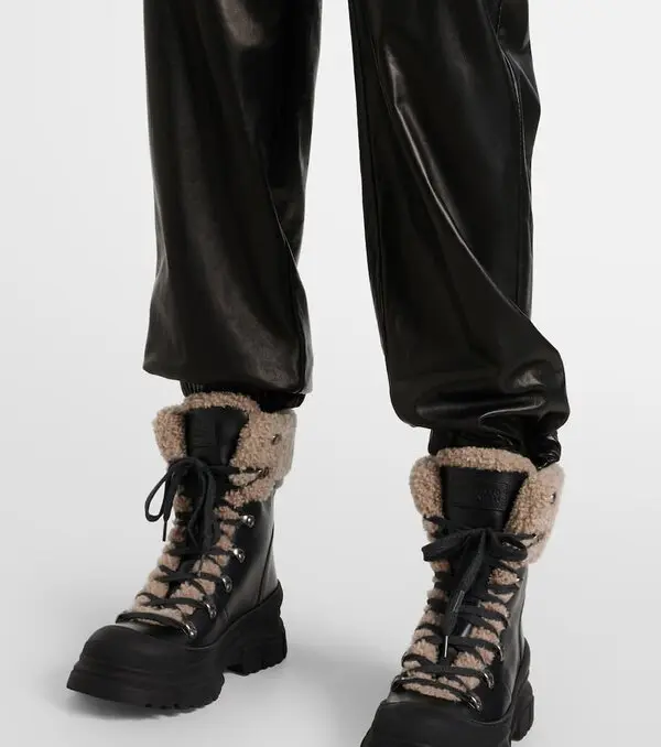 Brunello Cucinelli Leather Straight Pants