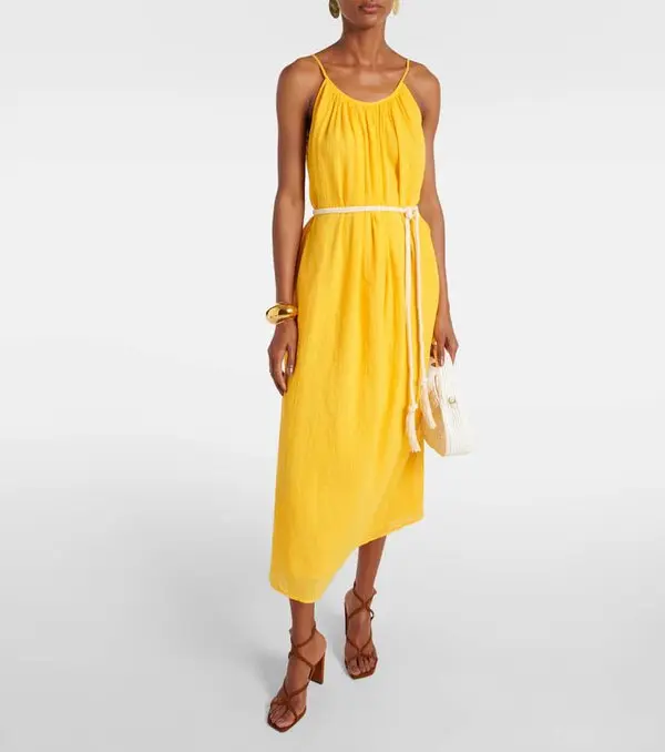 Velvet By Graham & Spencer Lorelei Cotton Maxi Dress - Yellow