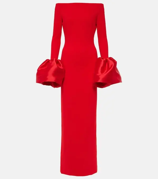 Solace London Talia Off-shoulder Gown - Red