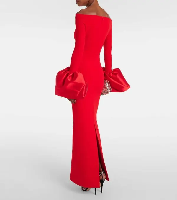 Solace London Talia Off-shoulder Gown - Red