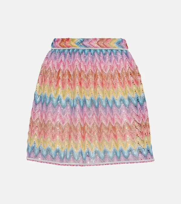 Missoni Zig Zag Pointelle Miniskirt