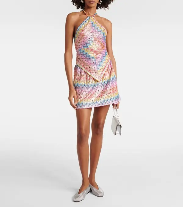 Missoni Zig Zag Pointelle Miniskirt