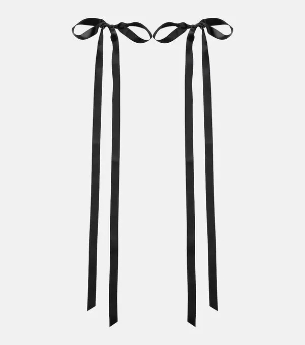 JENNIFER BEHR Gretta Bow-detail Bobby Pins - Black