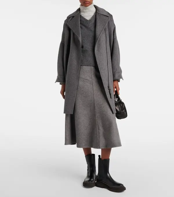 Brunello Cucinelli Mid-rise Midi Skirt