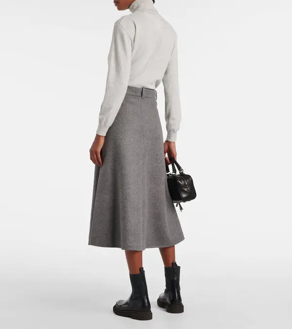 Brunello Cucinelli Mid-rise Midi Skirt