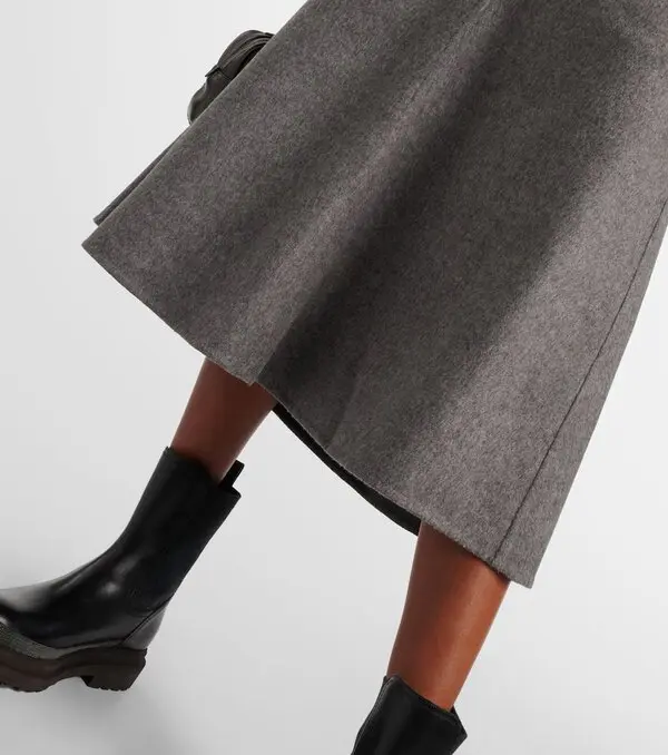 Brunello Cucinelli Mid-rise Midi Skirt