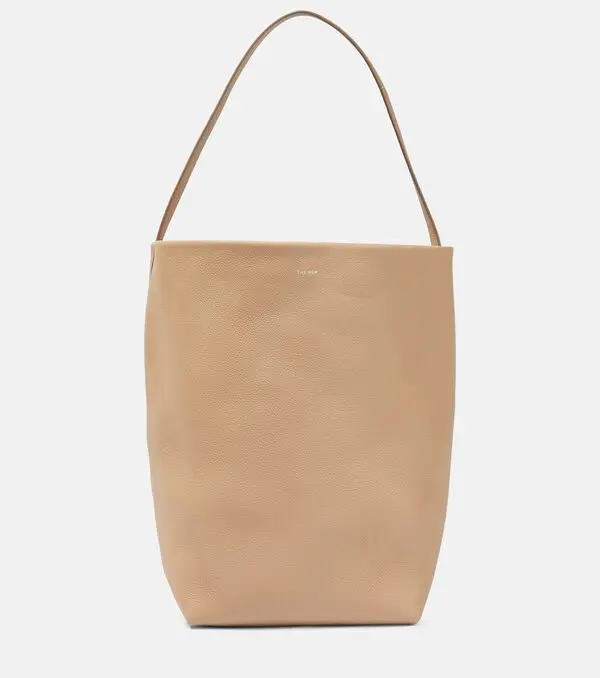 THE ROW Park Large Leather Tote Bag - Beige
