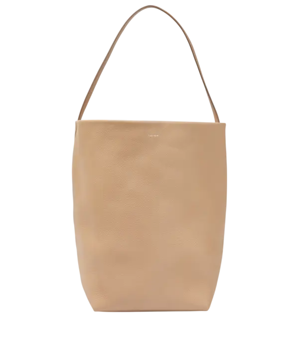 THE ROW Park Large Leather Tote Bag - Beige