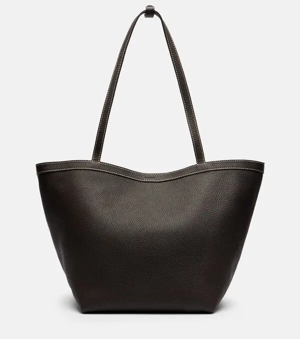 THE ROW Park Large Leather Tote Bag - Brown