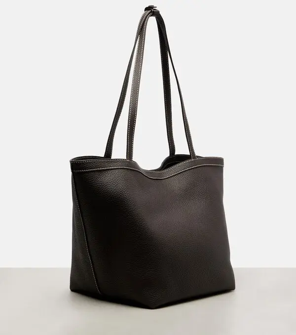 THE ROW Park Large Leather Tote Bag - Brown