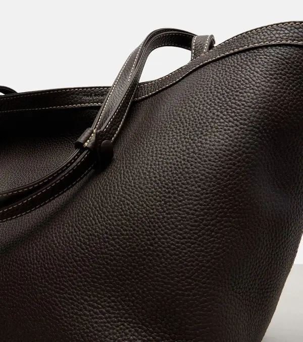 THE ROW Park Large Leather Tote Bag - Brown