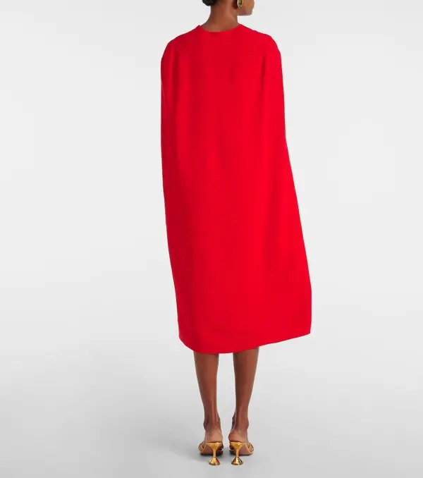 Stella McCartney Caped Midi Dress - Red