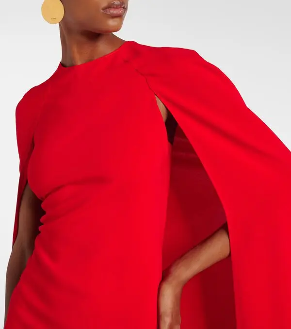 Stella McCartney Caped Midi Dress - Red