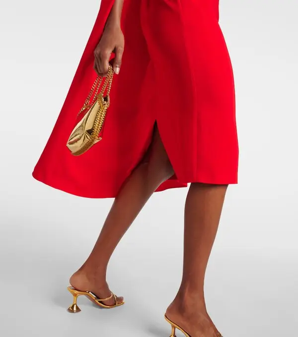 Stella McCartney Caped Midi Dress - Red
