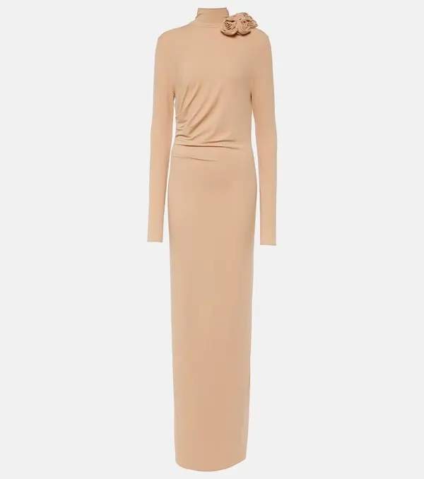 Magda Butrym Floral-appliqué Gown - Beige