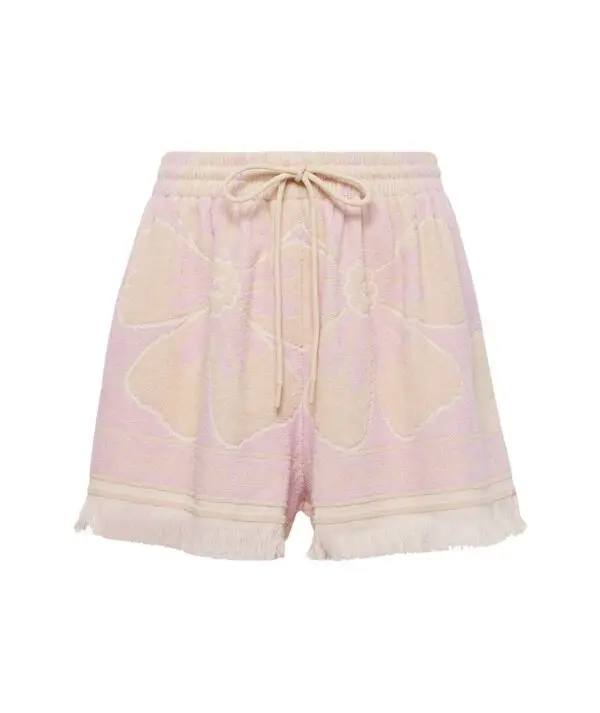 Zimmermann Pop Floral Cotton Terry Shorts