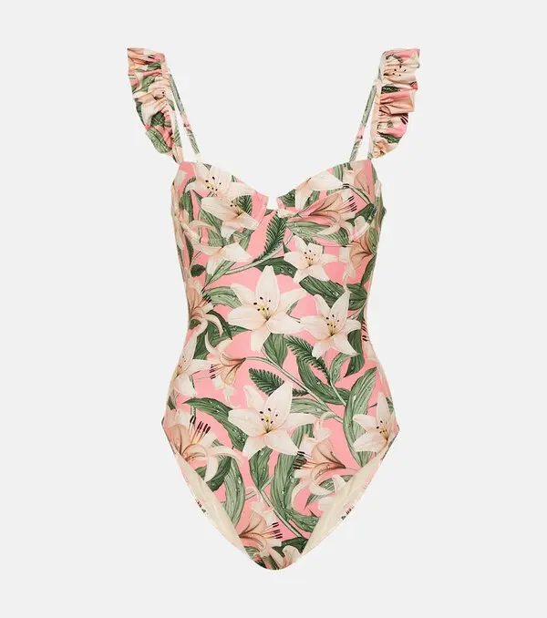 Agua Bendita Ajonjoli Floral One Piece Swimsuit - Multicoloured