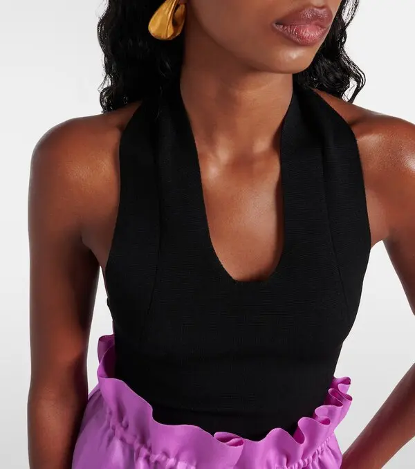 Khaite Toto Halterneck Bodysuit - Black