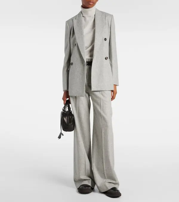 Brunello Cucinelli Wool And Cashmere Flannel Blazer