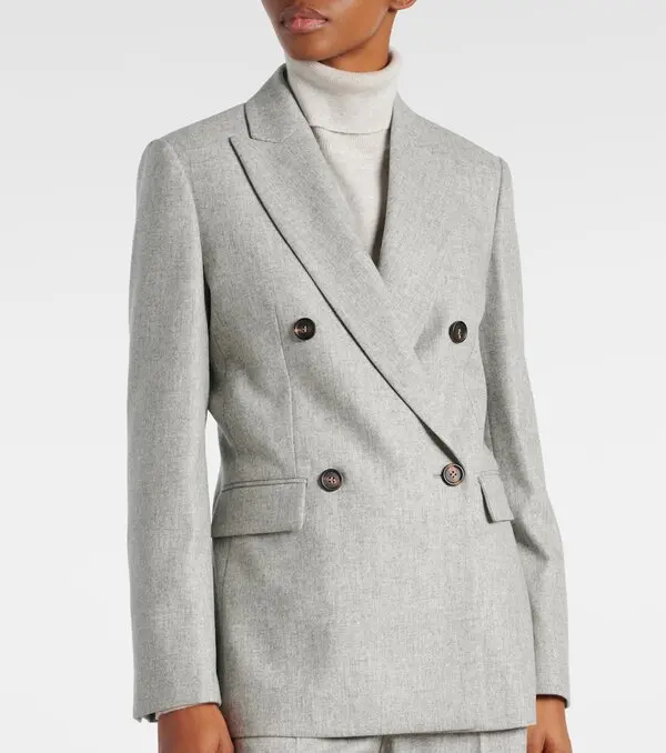 Brunello Cucinelli Wool And Cashmere Flannel Blazer
