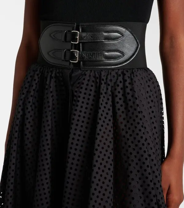 Alaïa Cotton-blend Midi Skirt