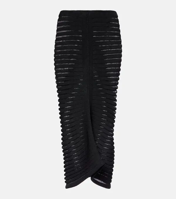 Alaïa Skeleton Knitted Midi Skirt