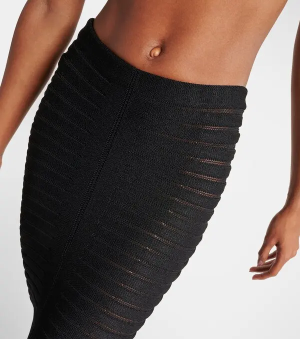 Alaïa Skeleton Knitted Midi Skirt