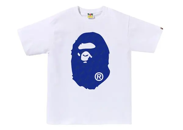A BATHING APE Hexagram Big Ape Head Tee Shirt - White
