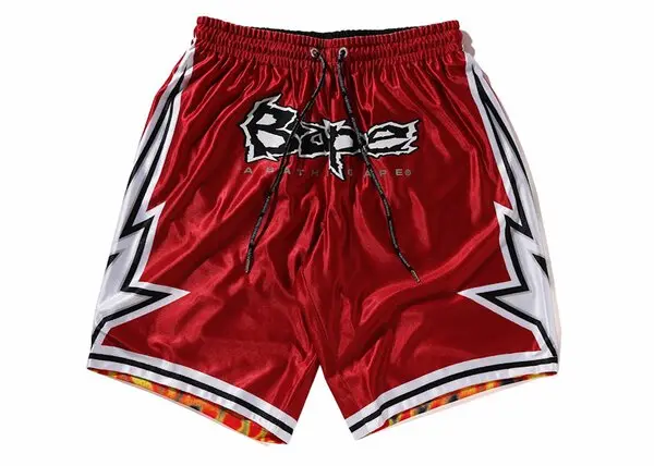 A BATHING APE Reversible Basketball Shorts - Red
