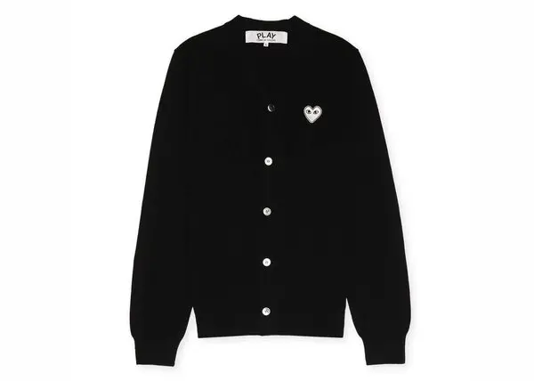 Play Comme Des Garcon Knit Cardigan - Black