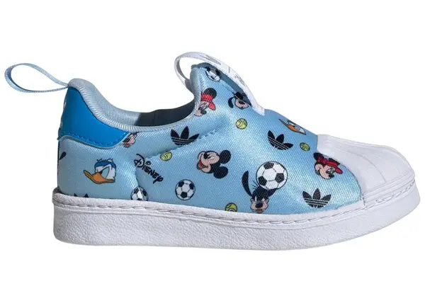 Adidas Superstar 360 Disney Mickey Slip-on Sneakers - Clear Sky/cloud White/bright Blue
