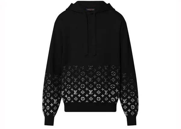 LOUIS VUITTON Gradient Cotton Hoodie - Black/white