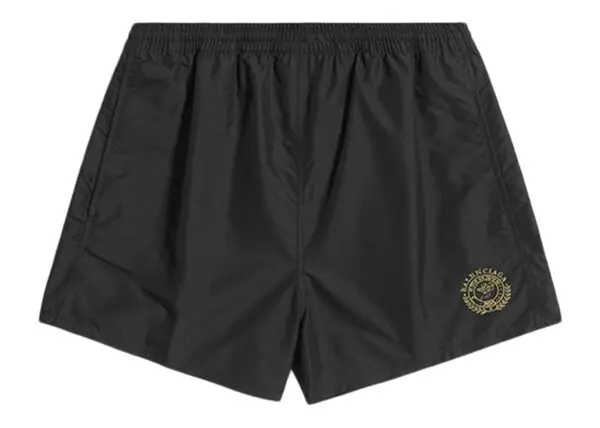 Balenciaga Regular Fit Swim Shorts - Black