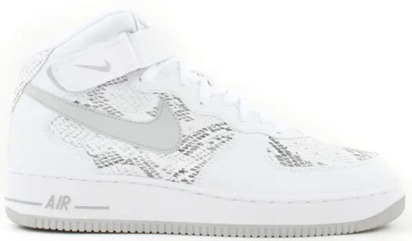 Nike Air Force 1 Mid Cocoa Snake Sneakers - White/neutral Greyone-colorblack