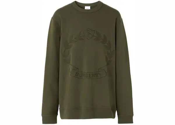 Burberry Oak Leaf Crest Embroidered Sweatshirt