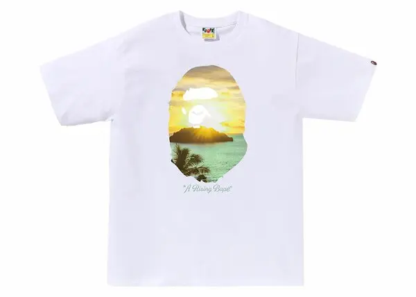 A BATHING APE A Rising Photo Tee Shirt - White