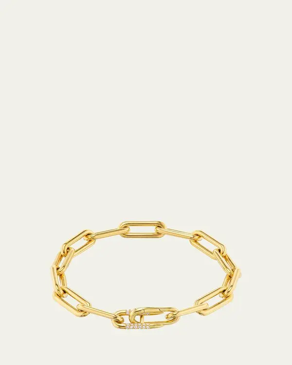 UNIFORM OBJECT Reflection 18k Yellow Gold Diamond Chain Bracelet - Yg Dia