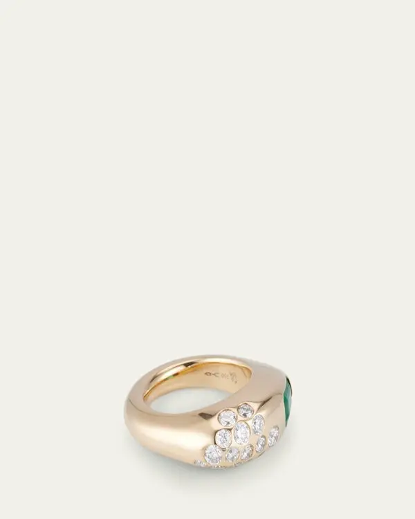 UNIFORM OBJECT 18k Yellow Gold Ring With And Diamond
