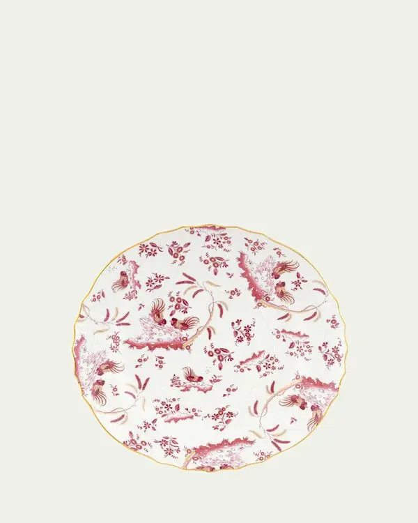 GINORI 1735 Oro Di Doccia Magenta Round Flat Plate