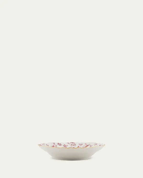 GINORI 1735 Oro Di Doccia Magenta Round Flat Plate