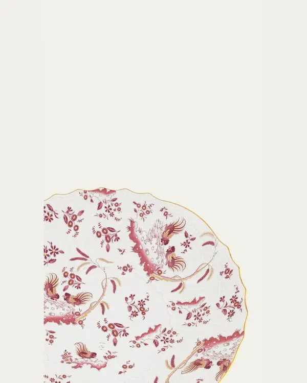 GINORI 1735 Oro Di Doccia Magenta Round Flat Plate