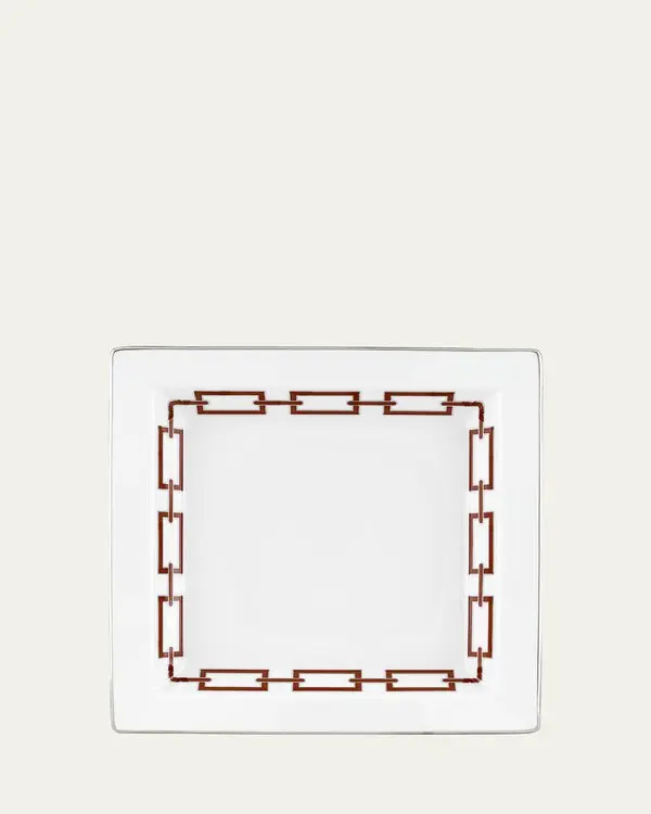 GINORI 1735 Catene Scarlatto Large Square Change Tray