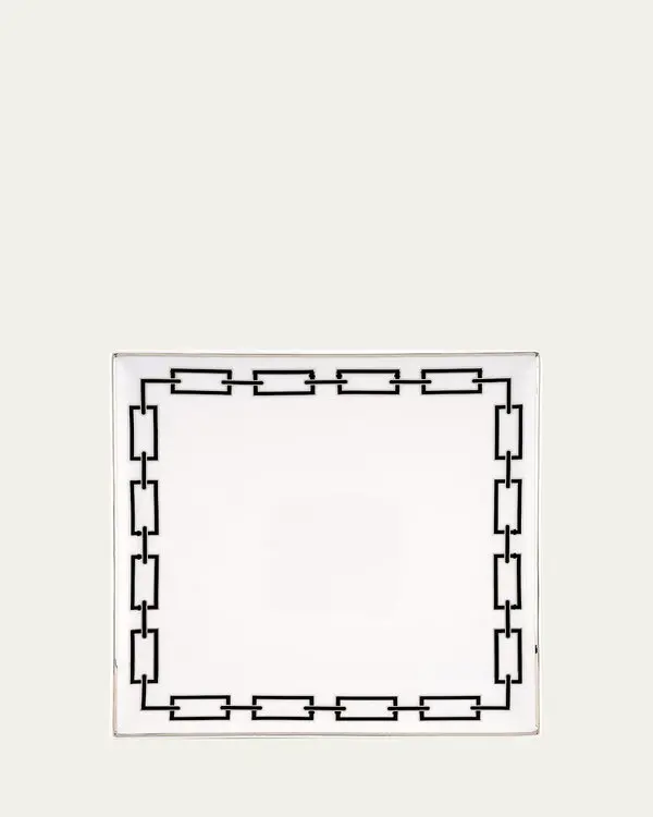 GINORI 1735 Catene Squared Plate - Black