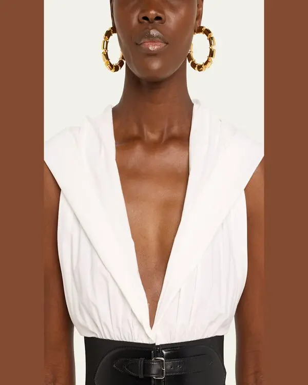 Alaïa Goldtone Coil Hoop Earrings