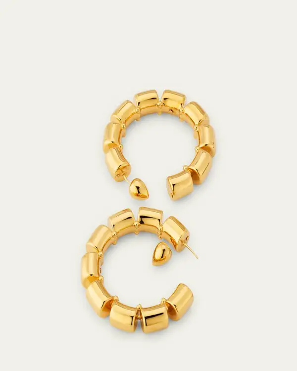 Alaïa Goldtone Coil Hoop Earrings