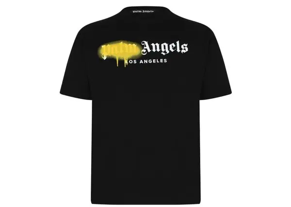Palm Angels La Sprayed Logo T-shirt - Black
