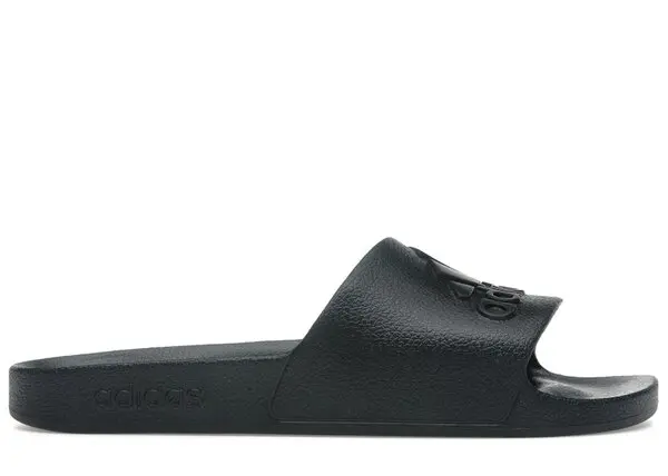 Adidas Adilette Aqua Slides Logo - Core Black