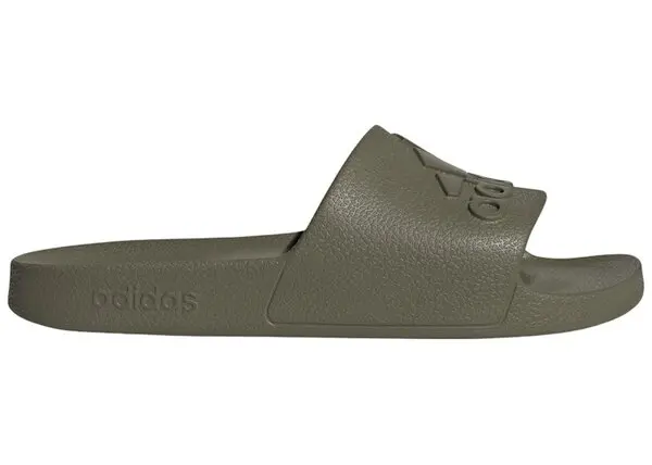 Adidas Adilette Aqua Slides - Olive Strata